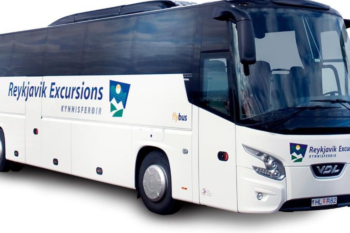 Flybus to Reykjavik from the airport in Iceland